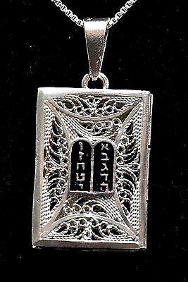Torah Book Sefer Torah Pendant Open & Close Sterling Silver 925 ...